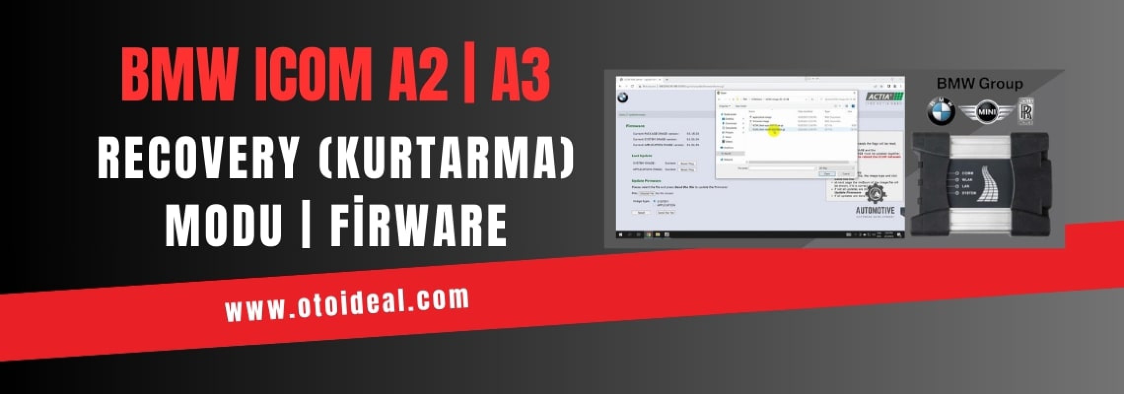 BMW ICOM A2/A3 Firmware Güncelleme İşlemi | Cihaz Kurtarma Modunda ...